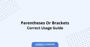 Parentheses vs. Brackets - Which is Correct?