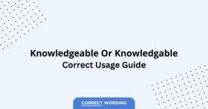 Knowledgeable vs. Knowledgable - Which is Correct?